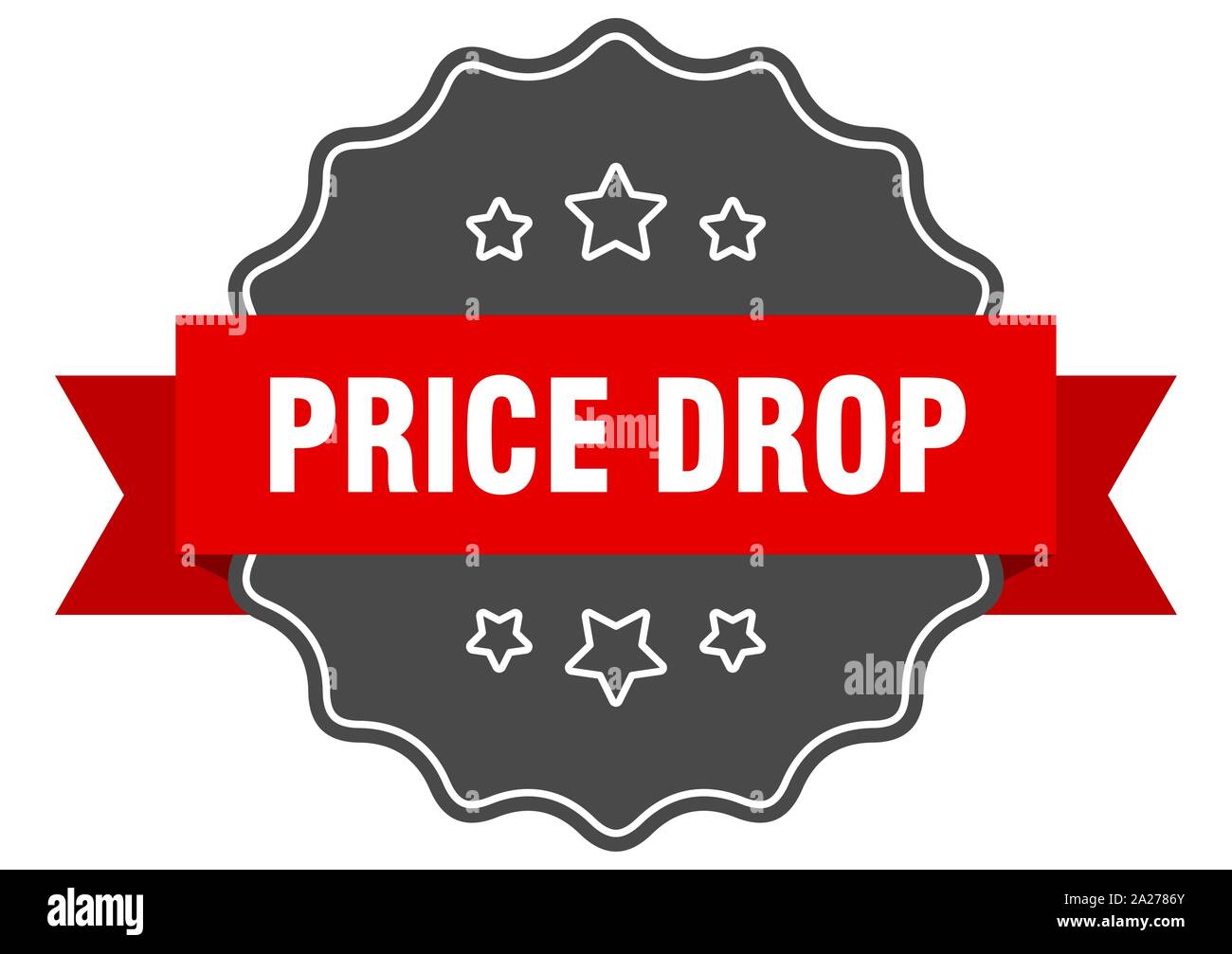 price drop red label. price drop isolated seal. price drop Stock Vector ...
