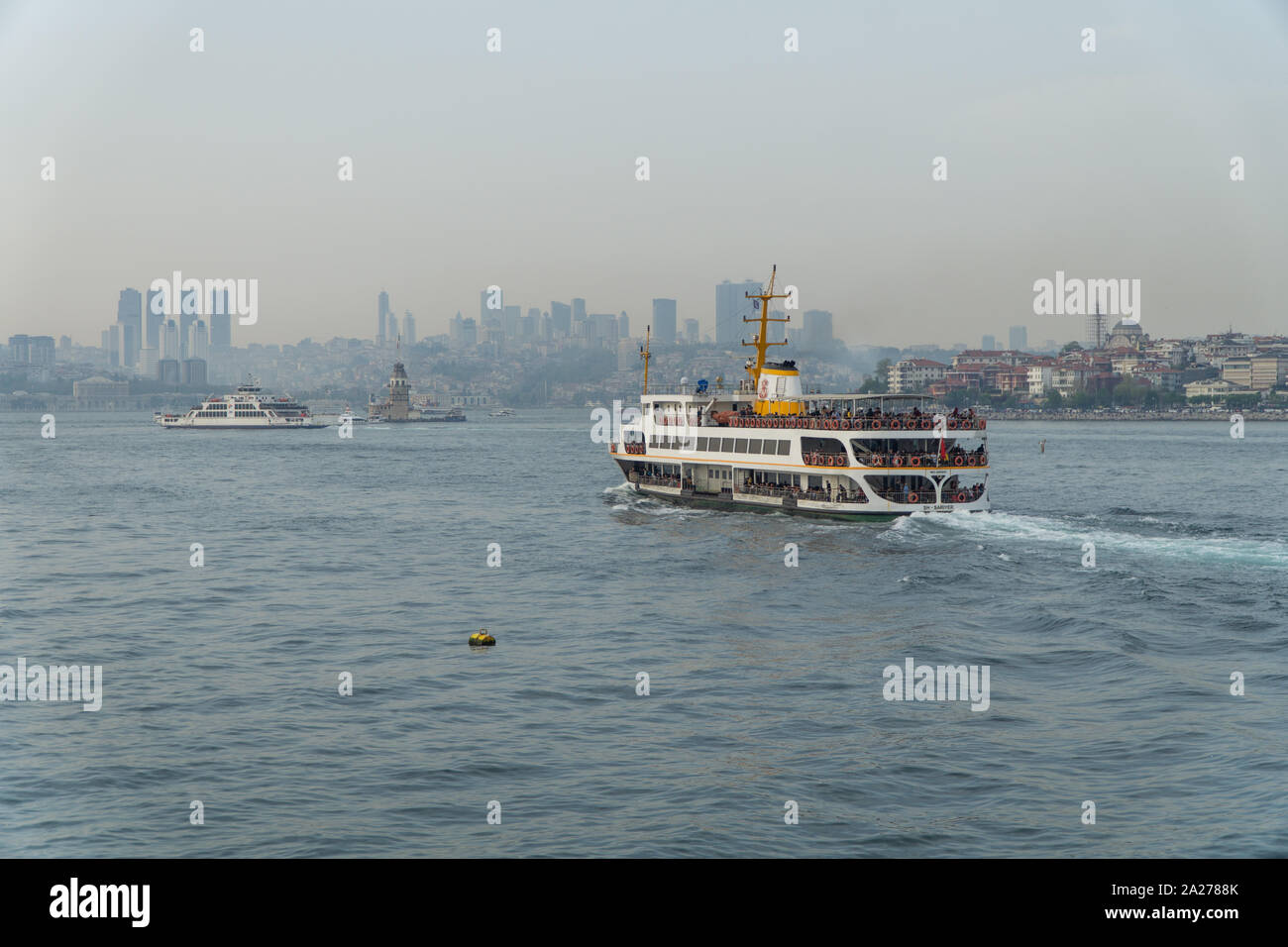 ferries of istanbul, also known as vapur. Marmara sea and Istanbul ...