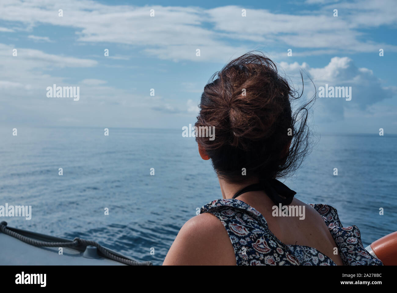 Woman sad boat hi-res stock photography and images - Alamy