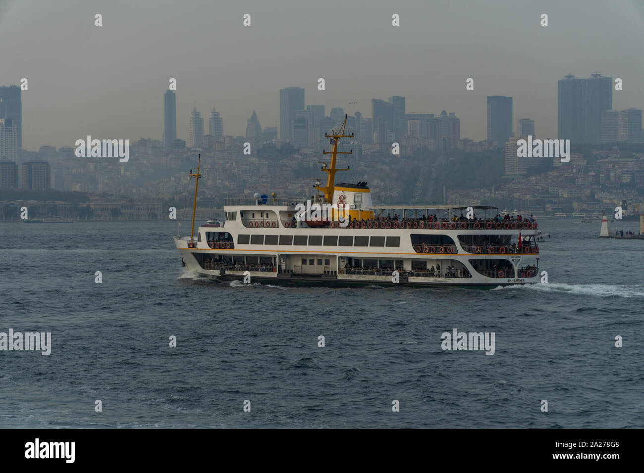 ferries of istanbul, also known as vapur. Marmara sea and Istanbul ...