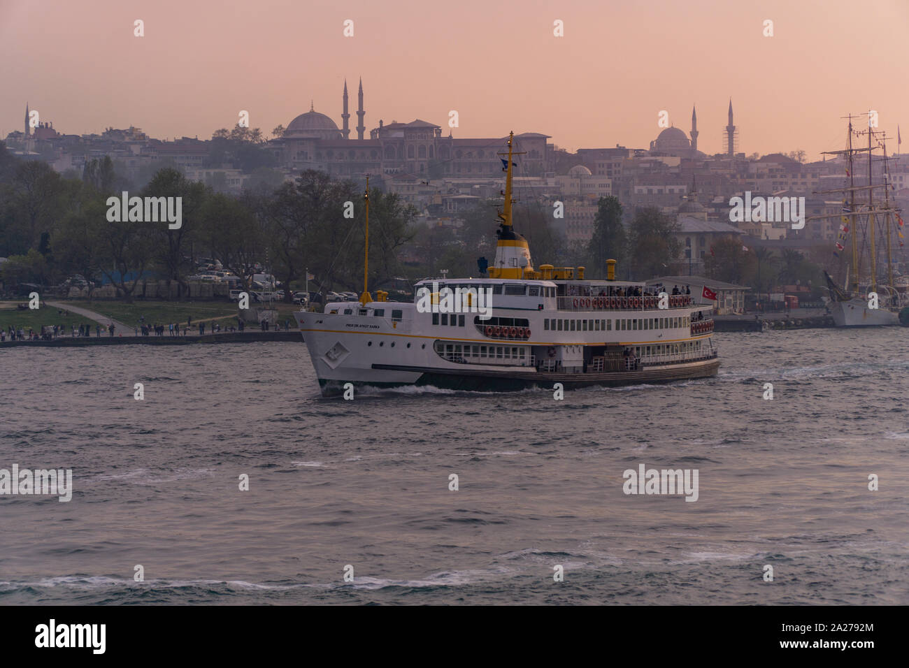 ferries of istanbul, also known as vapur. Marmara sea and Istanbul ...