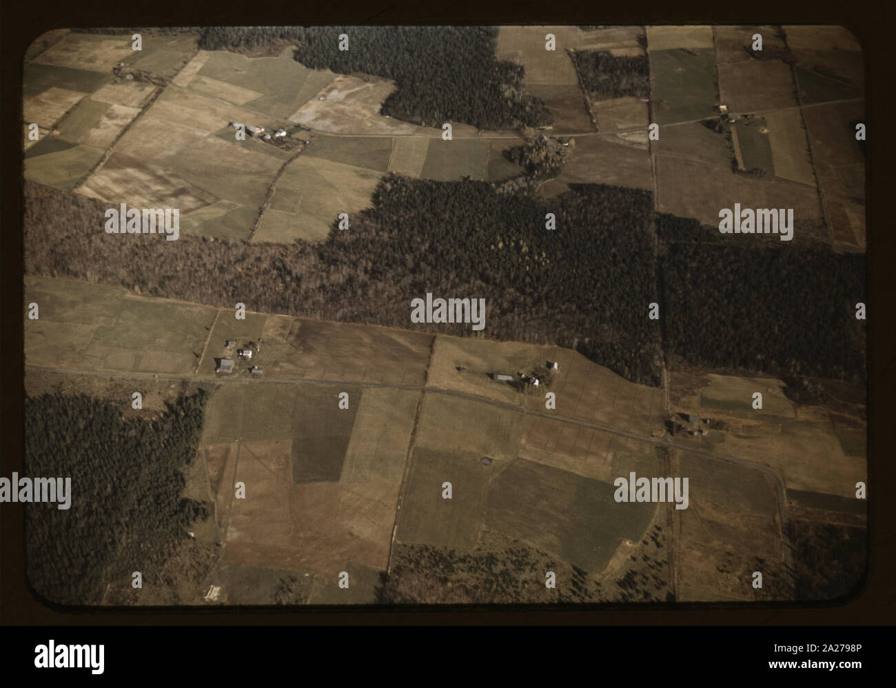 Potato farms showing layout of land and buildings, vicinity of Caribou ...