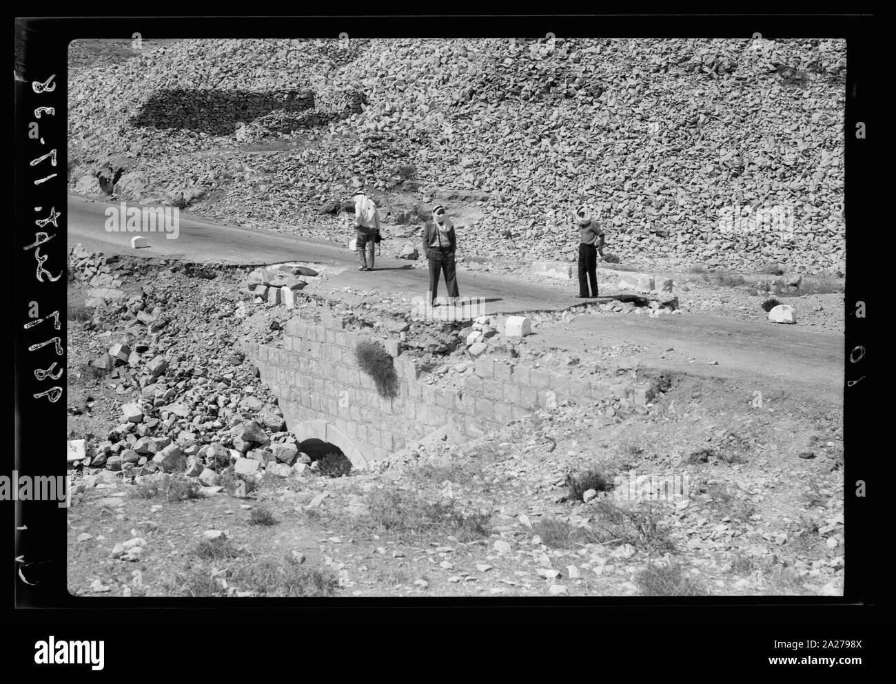 Potash lorries burned on Jericho road. Rebel dug ditches on the Jericho ...