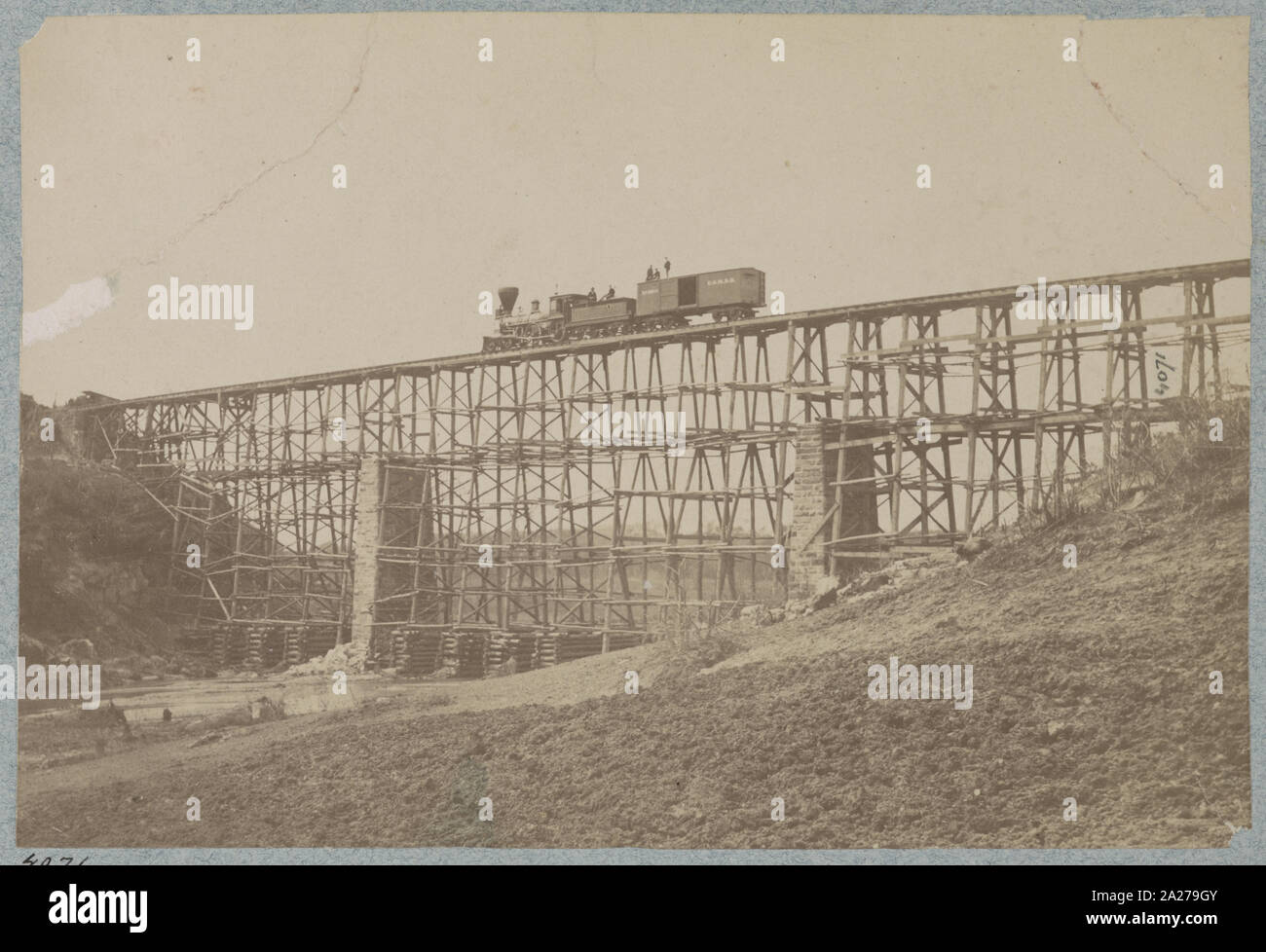 Railroad bridge in 1860s hi-res stock photography and images - Alamy