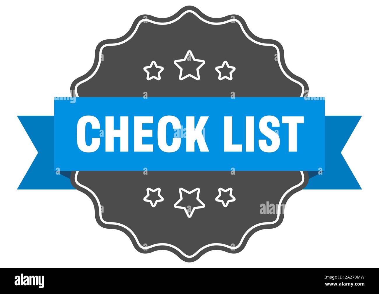 check list blue label. check list isolated seal. check list Stock ...