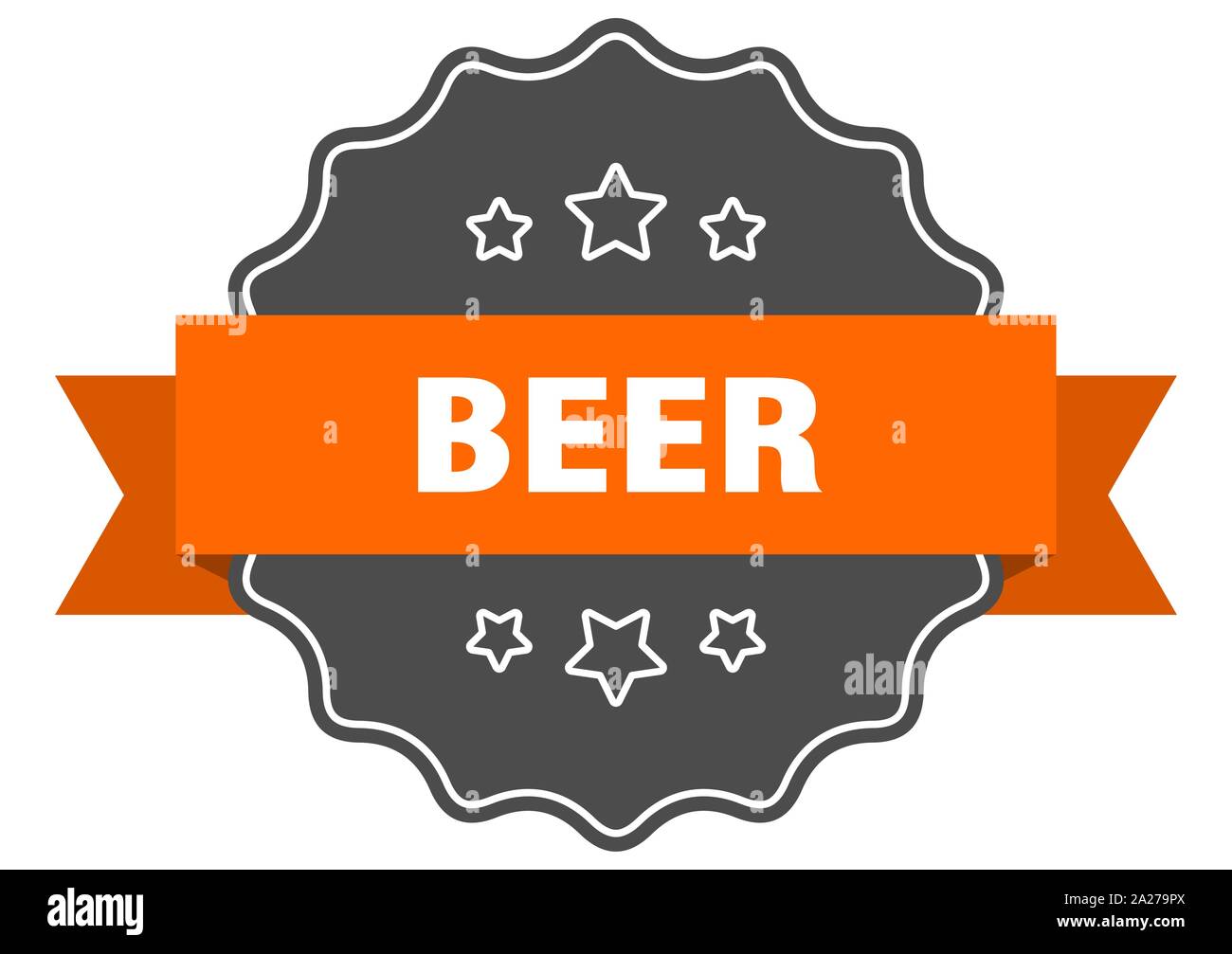 beer isolated seal. beer orange label. beer Stock Vector Image & Art ...