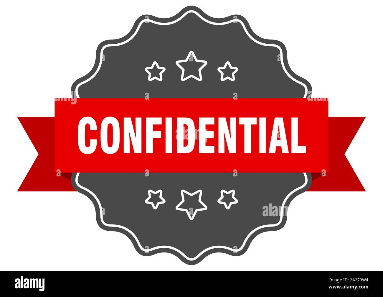 confidential red label. confidential isolated seal. confidential Stock ...