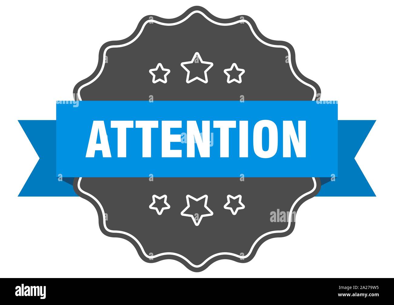 attention blue label. attention isolated seal. attention Stock Vector ...