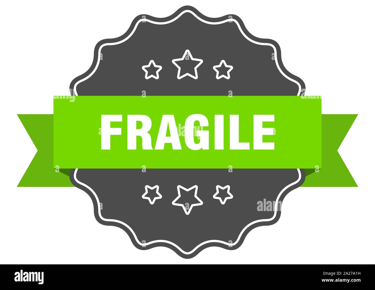 fragile isolated seal. fragile green label. fragile Stock Vector Image ...