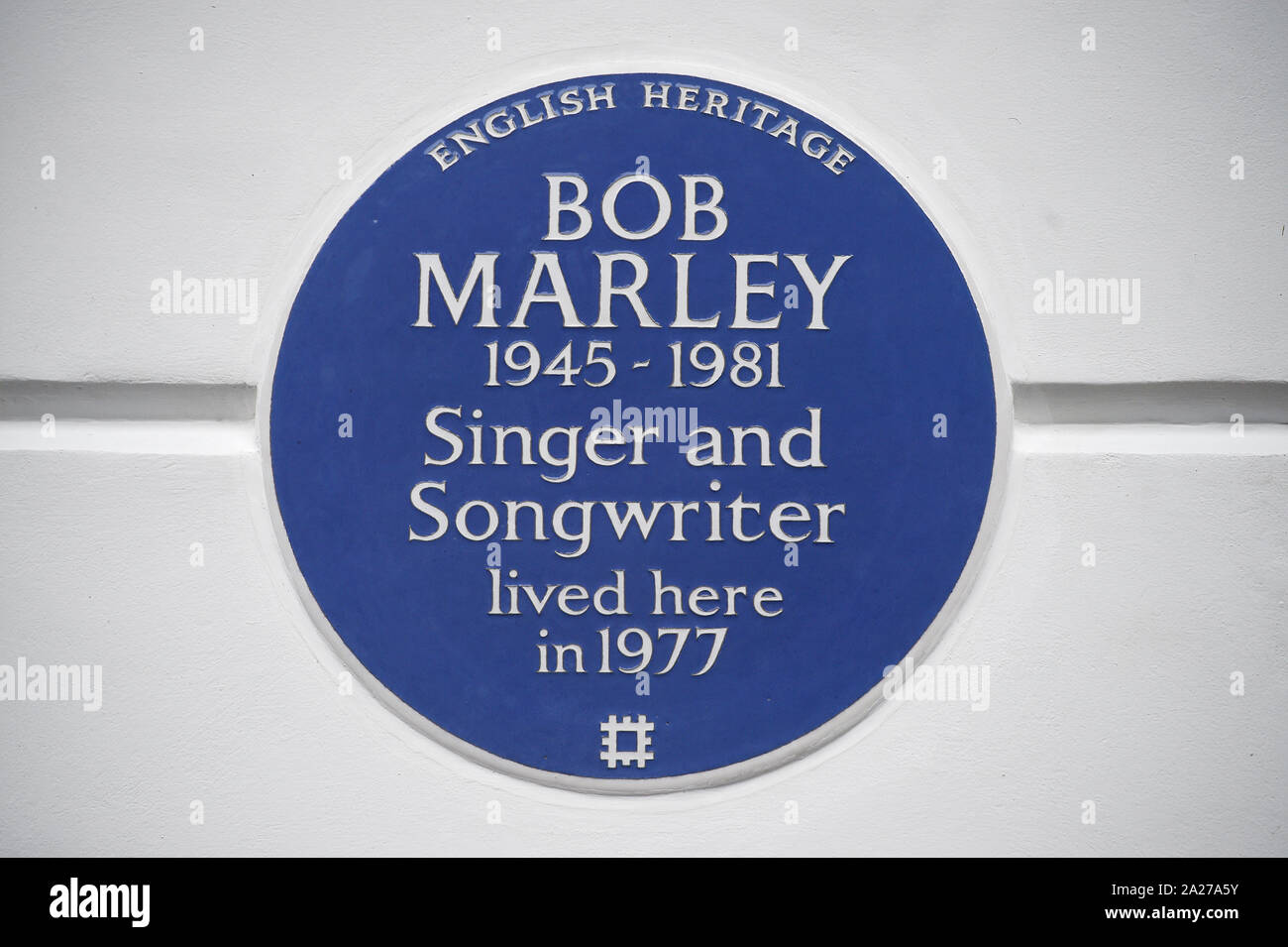 An English Heritage blue plague for Bob Marley, that was unveiled at ...