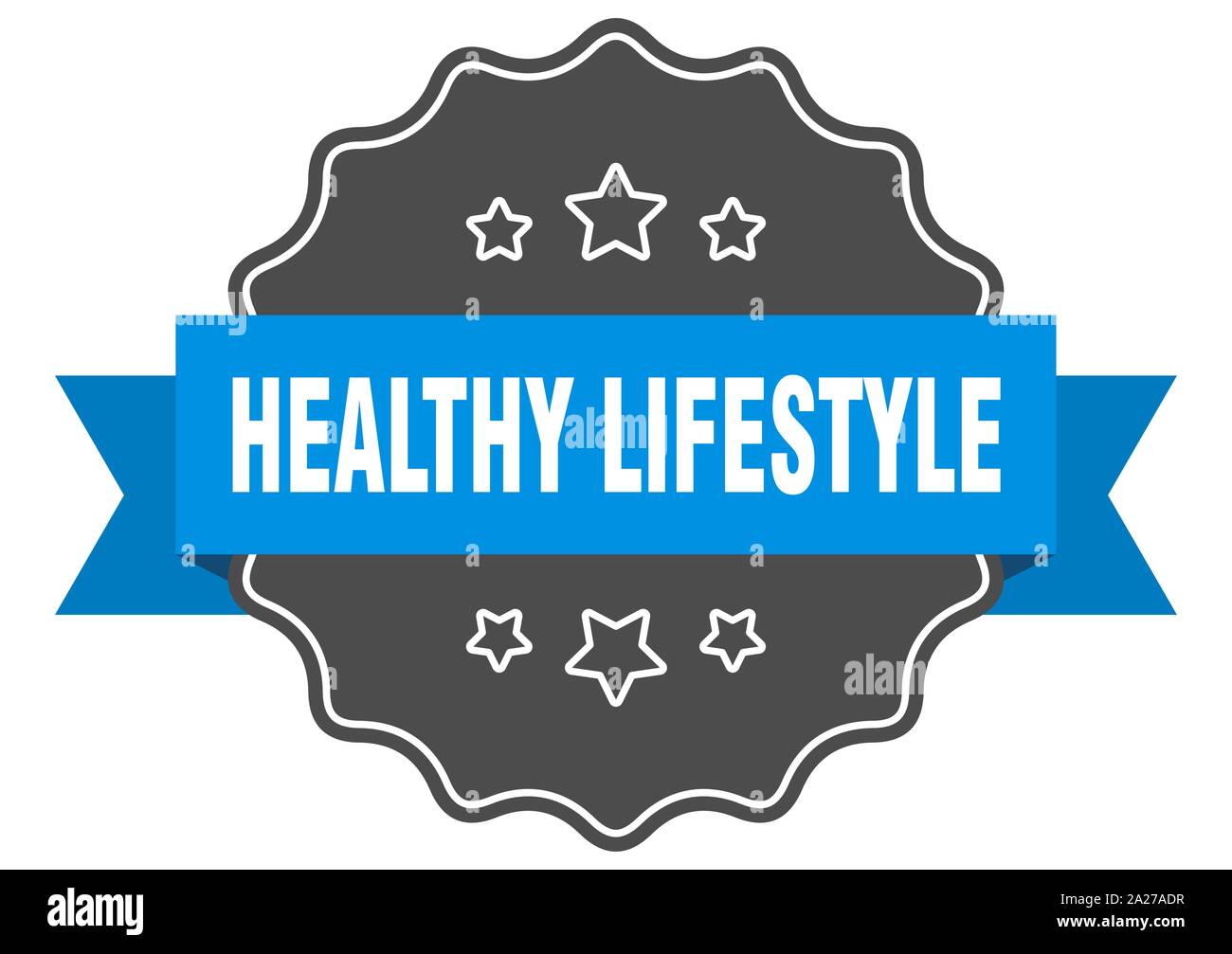healthy lifestyle blue label. healthy lifestyle isolated seal. healthy ...