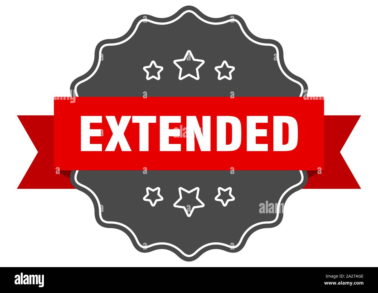 extended red label. extended isolated seal. extended Stock Vector Image ...