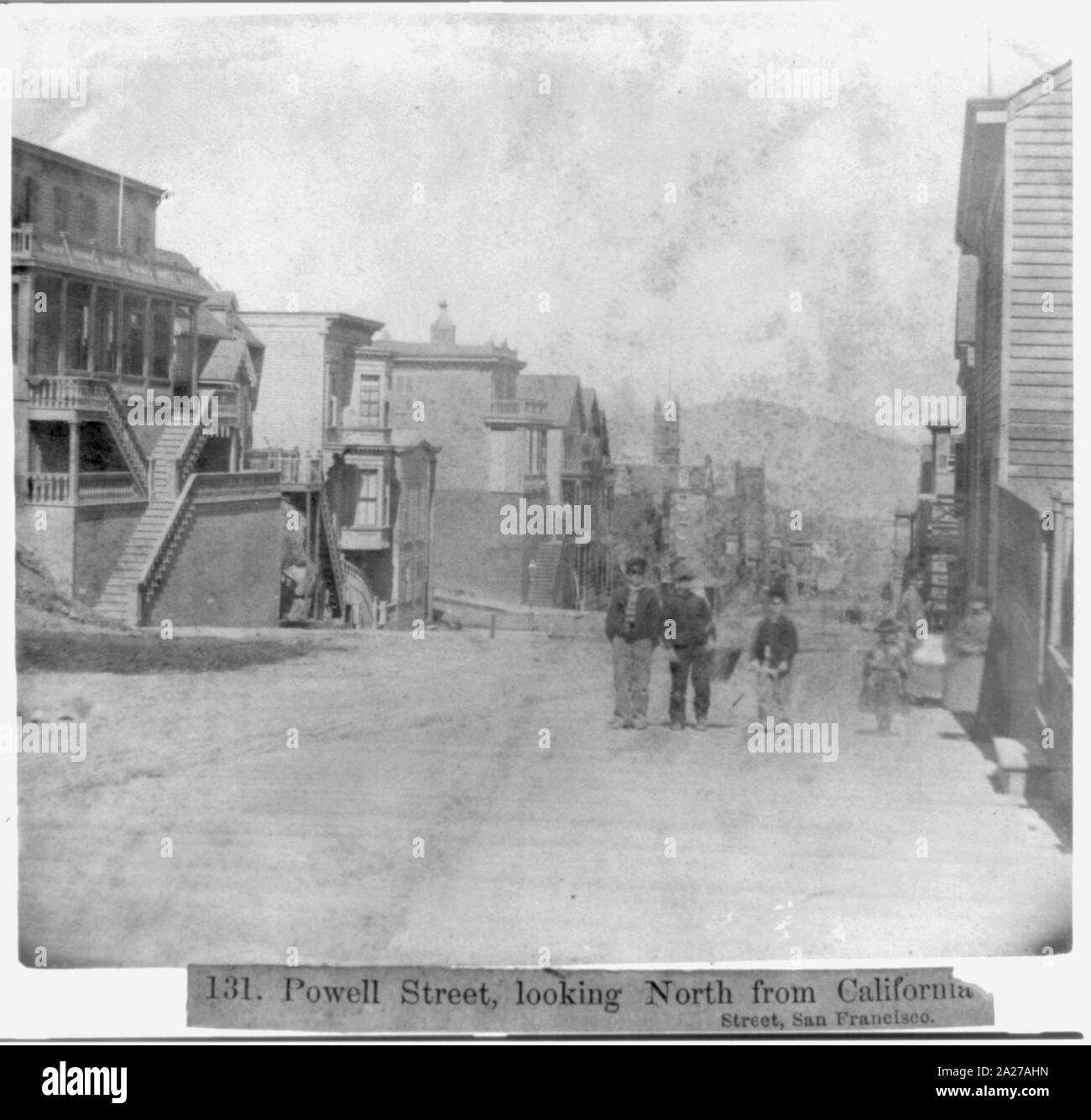 Powell Street, looking North from California Street, San Francisco ...