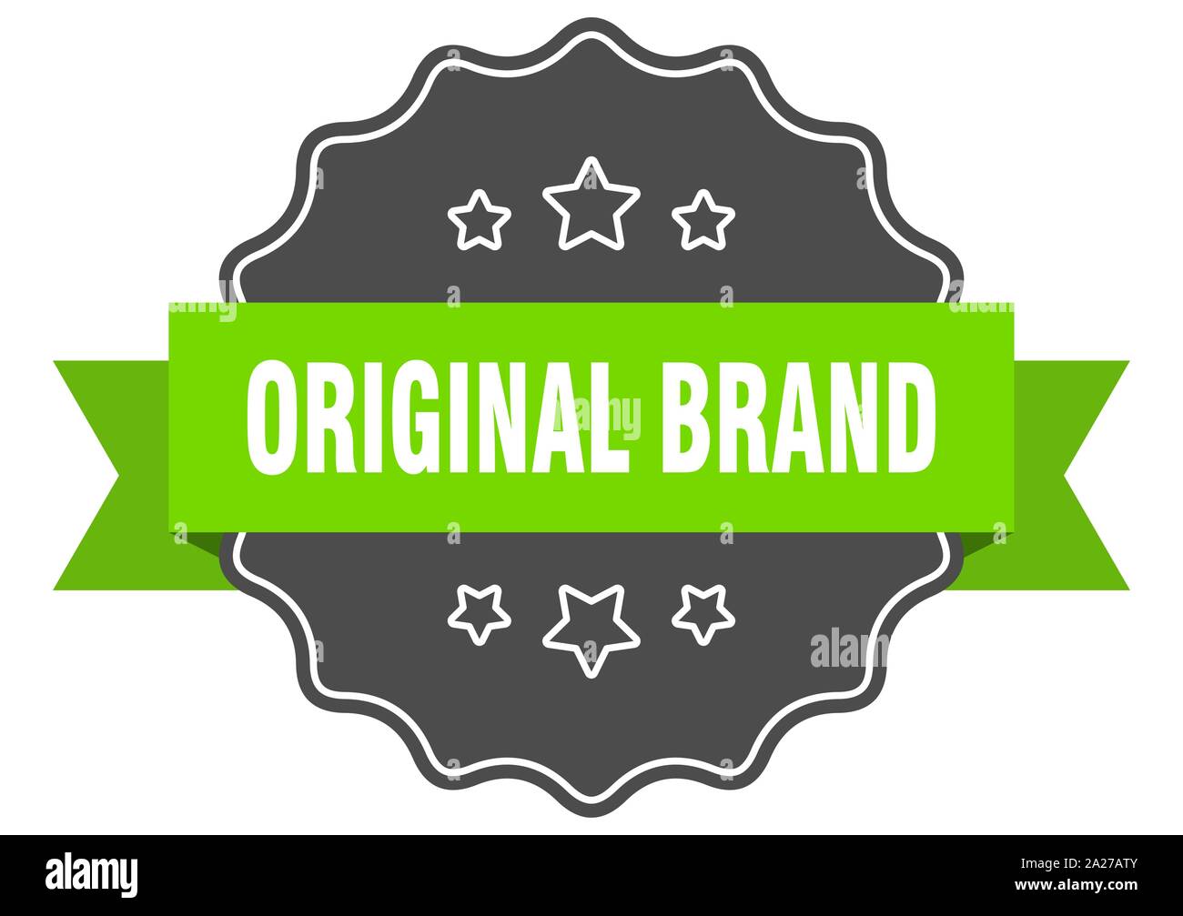 original brand isolated seal. original brand green label. original ...
