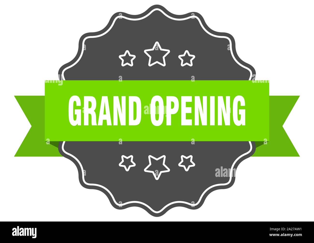 grand opening isolated seal. grand opening green label. grand opening ...