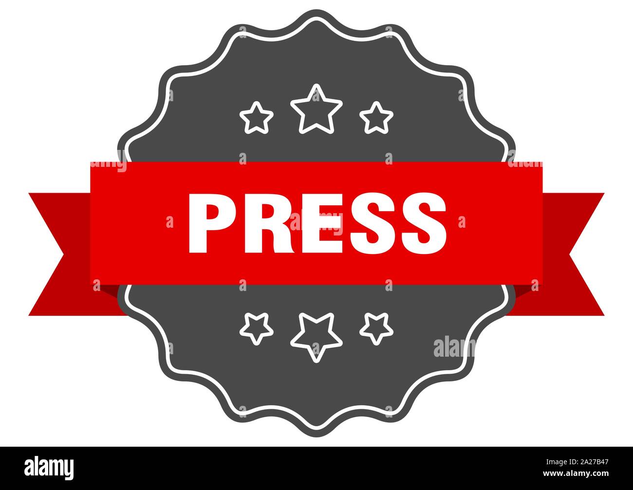 press red label. press isolated seal. press Stock Vector Image & Art ...