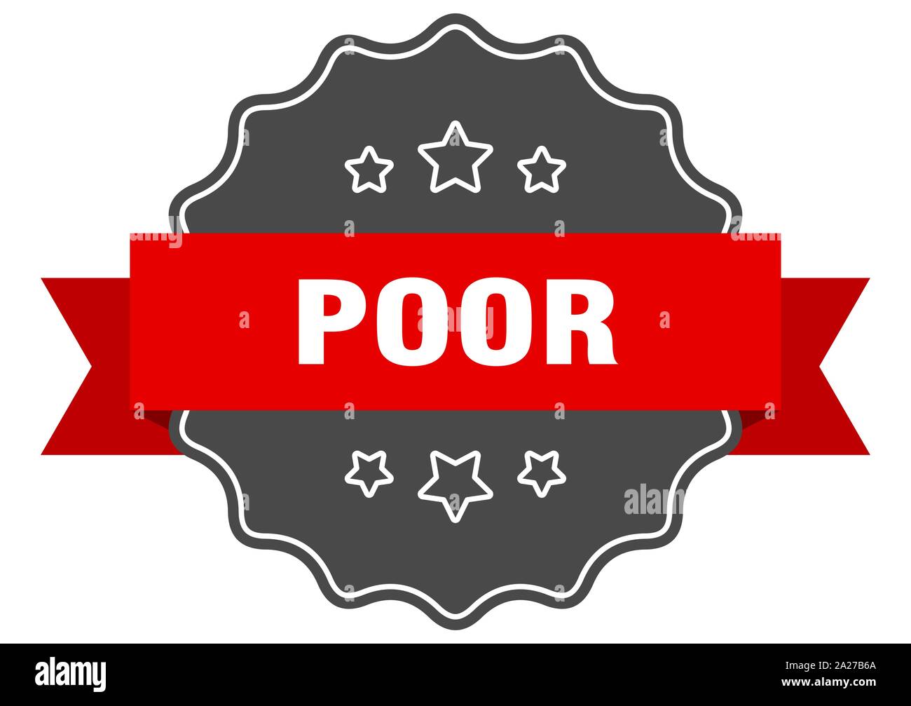 poor red label. poor isolated seal. poor Stock Vector Image & Art - Alamy