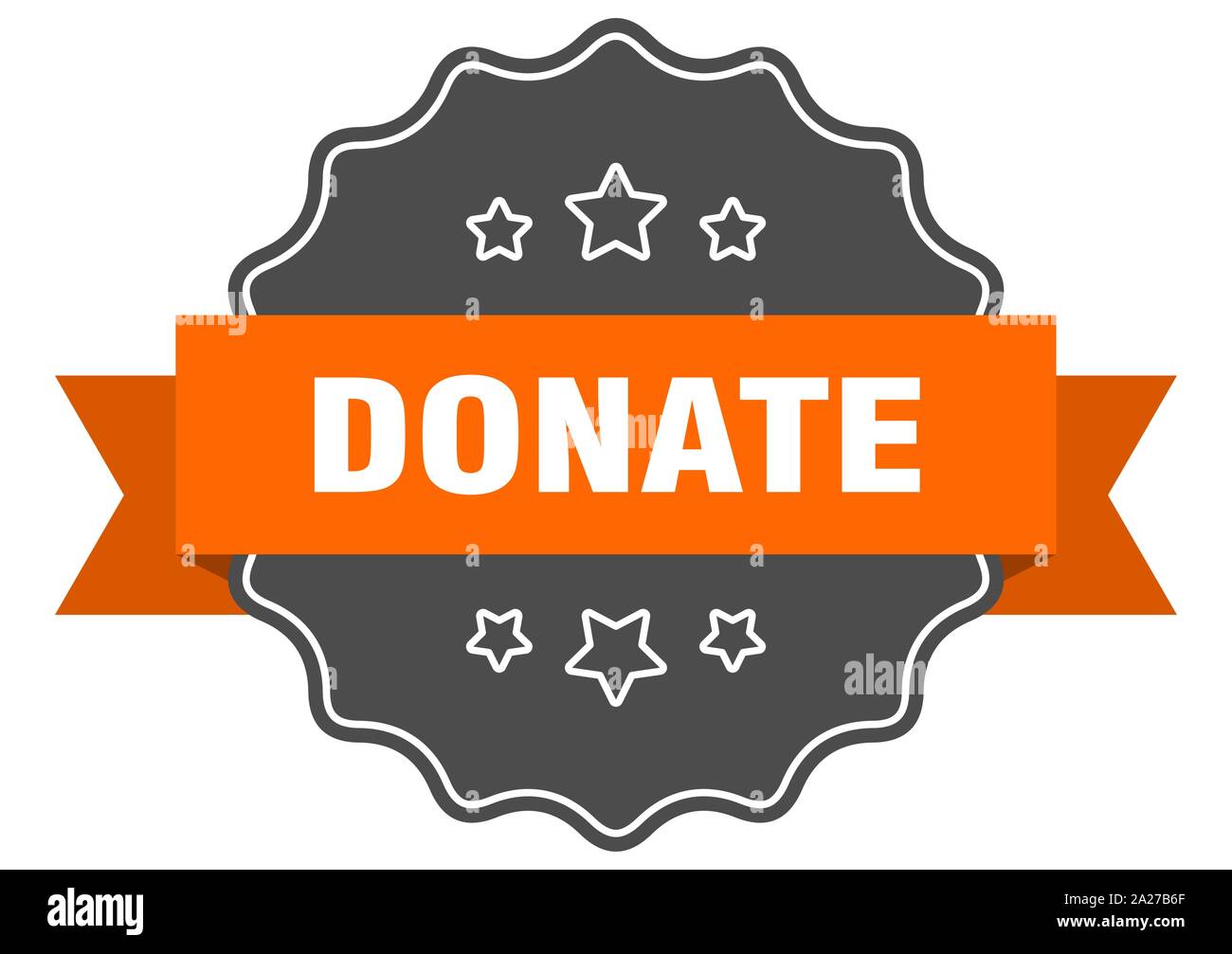 donate isolated seal. donate orange label. donate Stock Vector Image ...