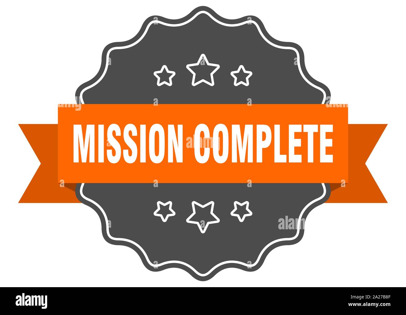 mission complete isolated seal. mission complete orange label. mission ...