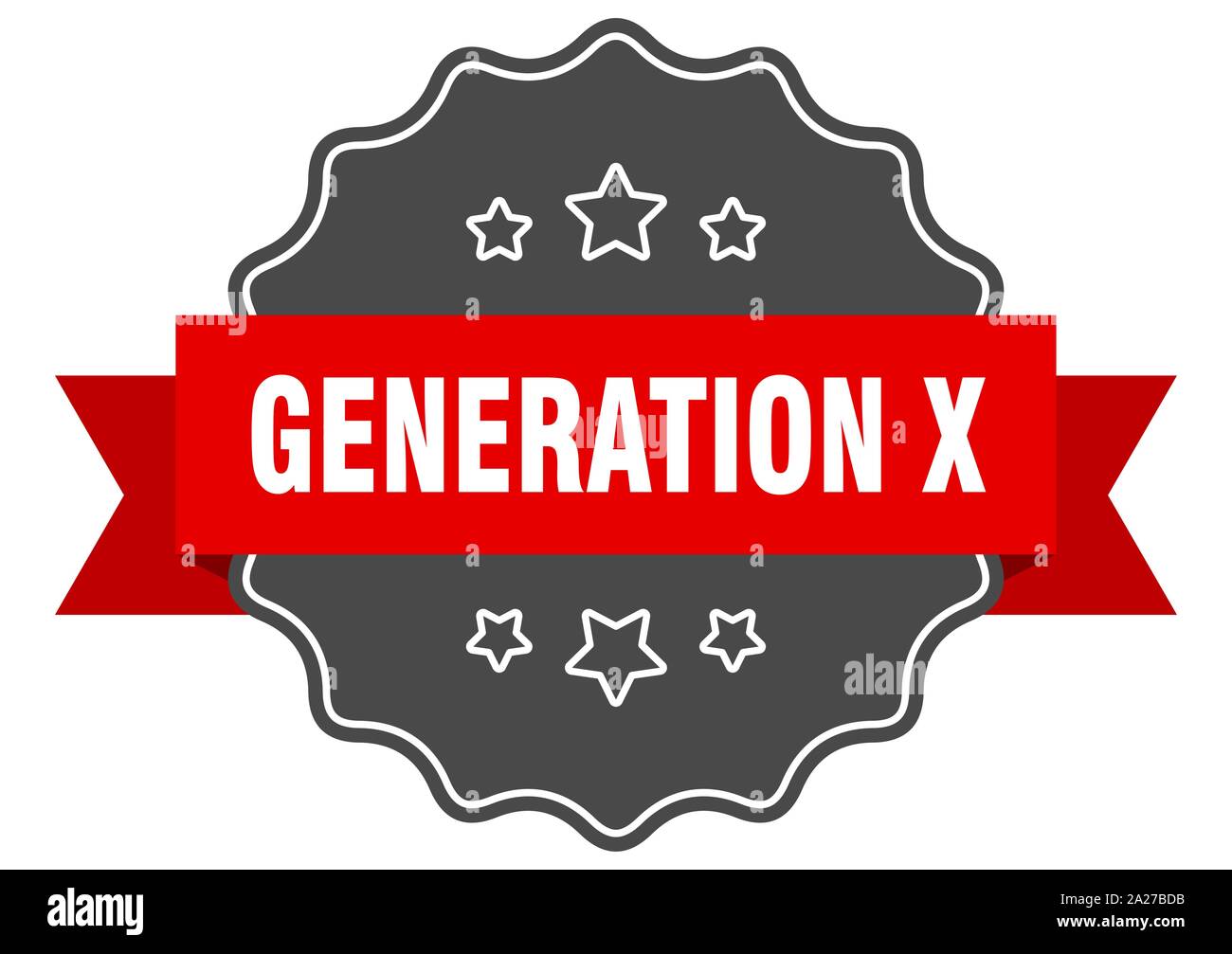 generation x red label. generation x isolated seal. generation x Stock ...