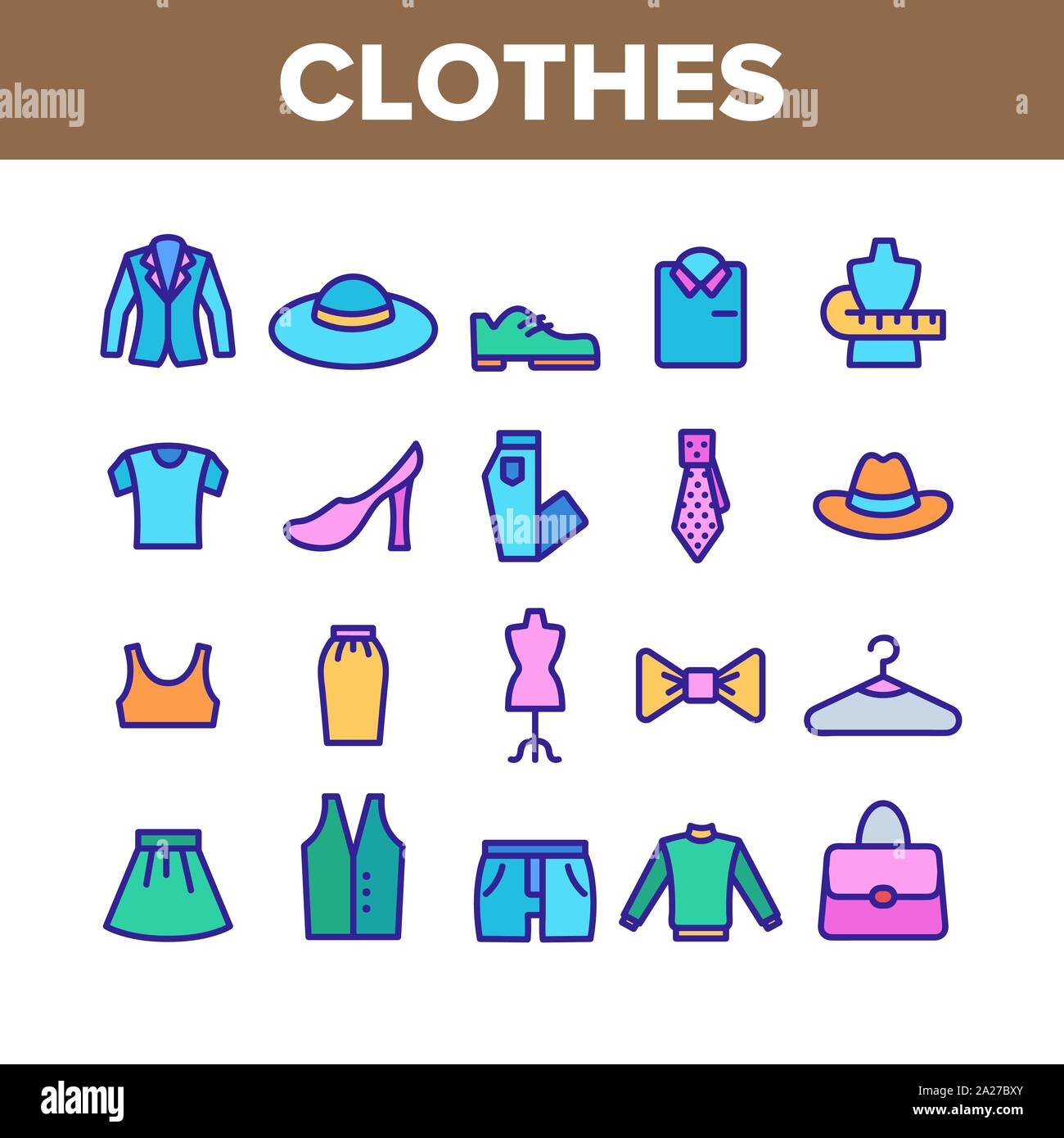 Jacket details Stock Vector Images - Alamy