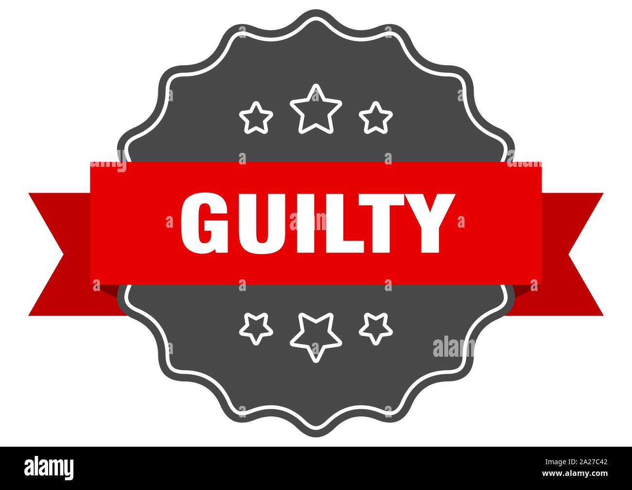 guilty red label. guilty isolated seal. guilty Stock Vector Image & Art ...