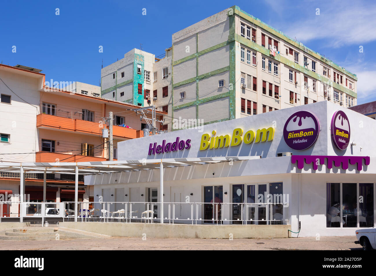 Bim Bom Ice Cream Shop in Havana Cuba: August 30, 2019 Stock Photo - Alamy