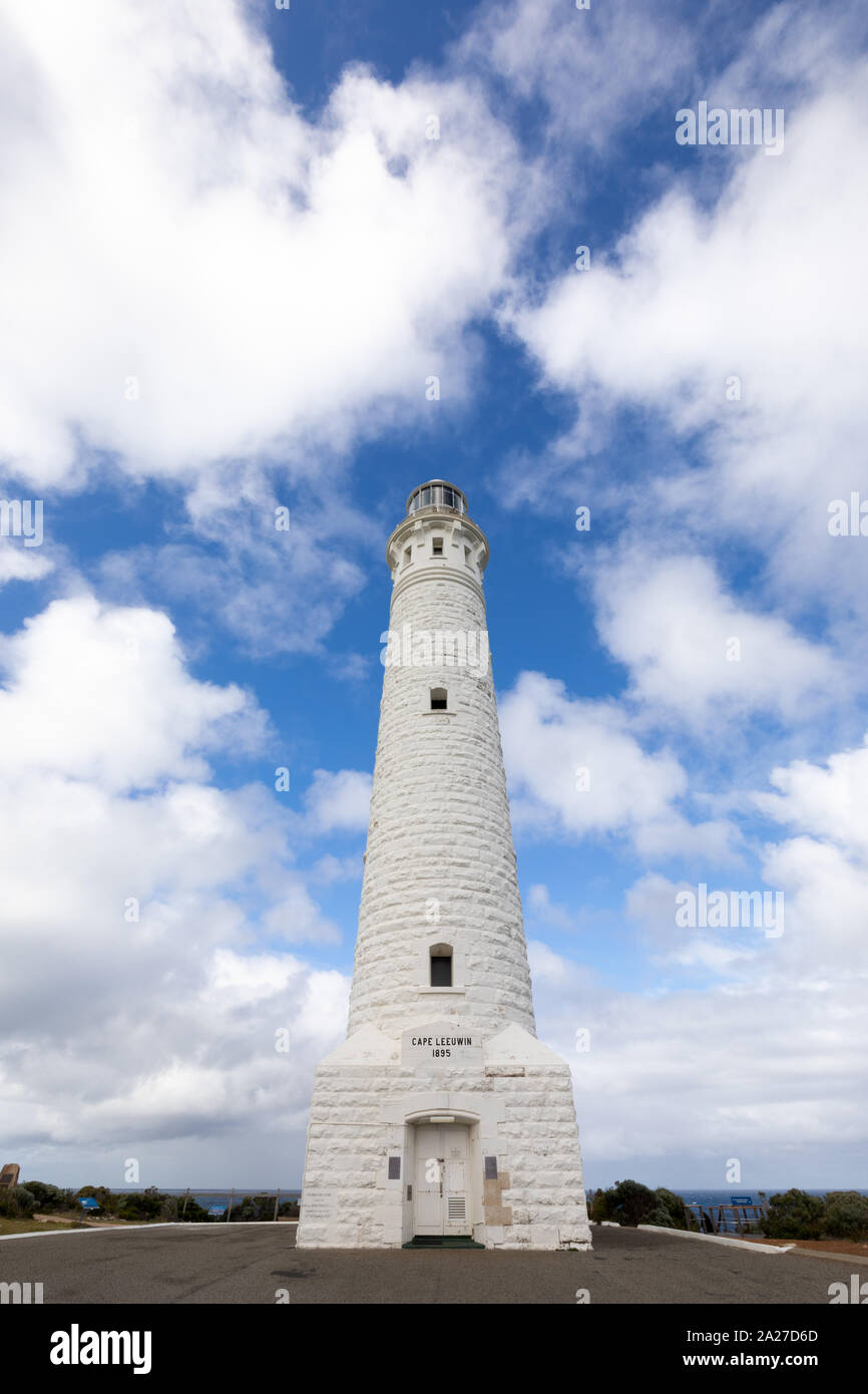 Cape Leeuwin Lighthouse, the most southwestern point of Australia where ...