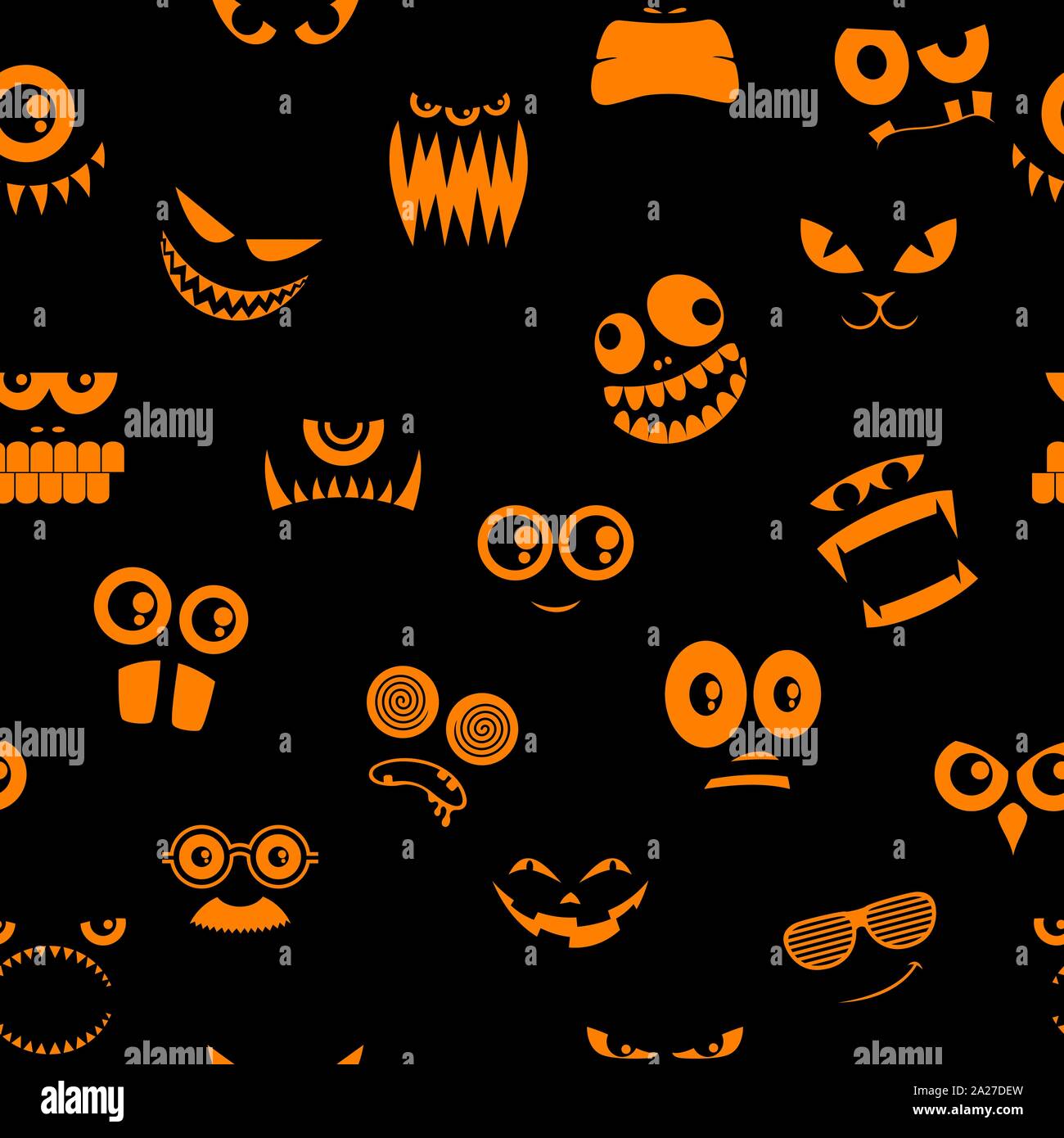 Happy halloween black square Stock Vector Images - Alamy