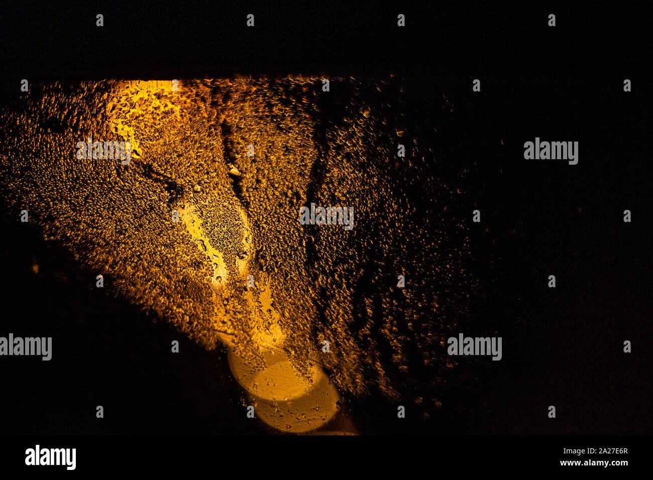 Wet glass window rain raindrops Overlay texture blurry background Stock ...