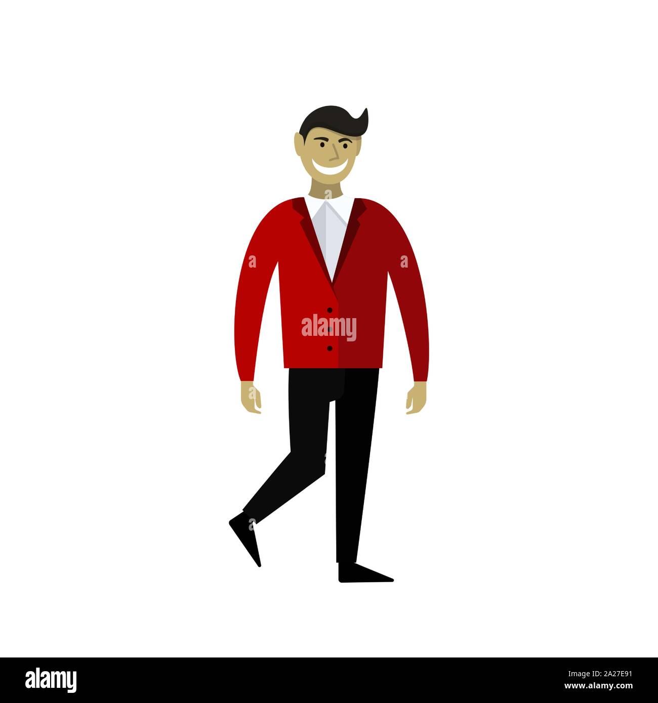Happy man. Vector illustration. Flat style design Stock Vector Image ...
