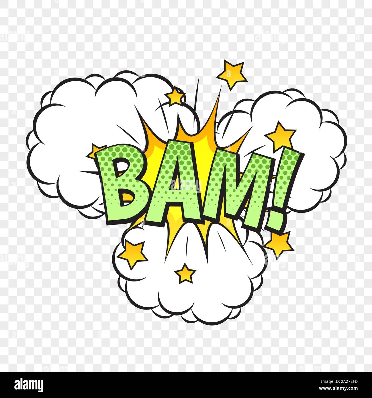BAM comic style word on the transparent background Stock Vector Image ...