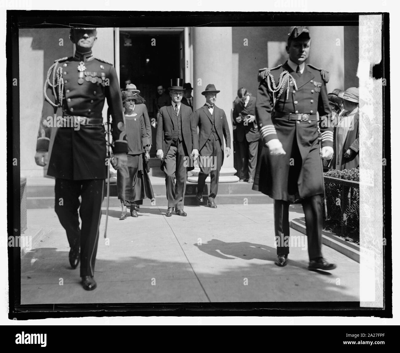 Pres. & Mrs. Coolidge at Gen. Miles funeral, 5/19/25 Stock Photo - Alamy