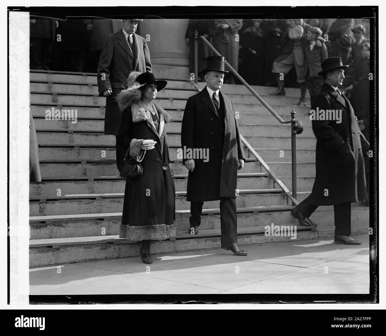 Pres. & Mrs. Coolidge at Central Pres. church, 1/25/25 Stock Photo - Alamy