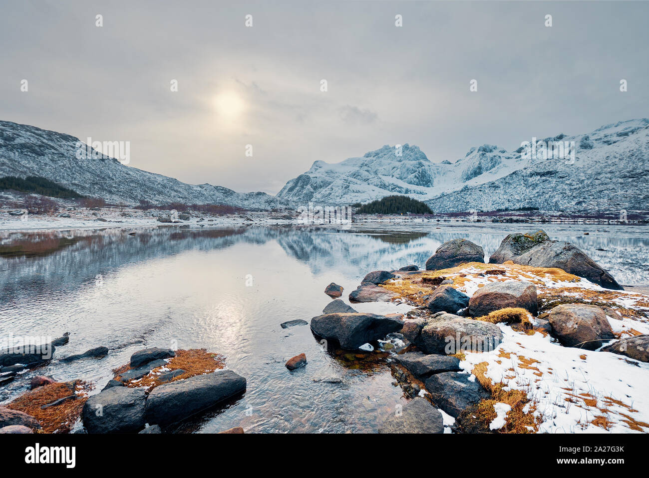 Fjord in winter norway hi-res stock photography and images - Alamy
