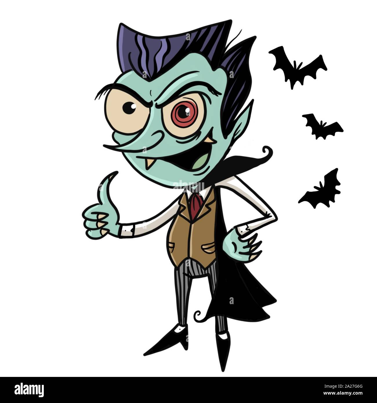 A vampire cartoon illustration Stock Photo - Alamy