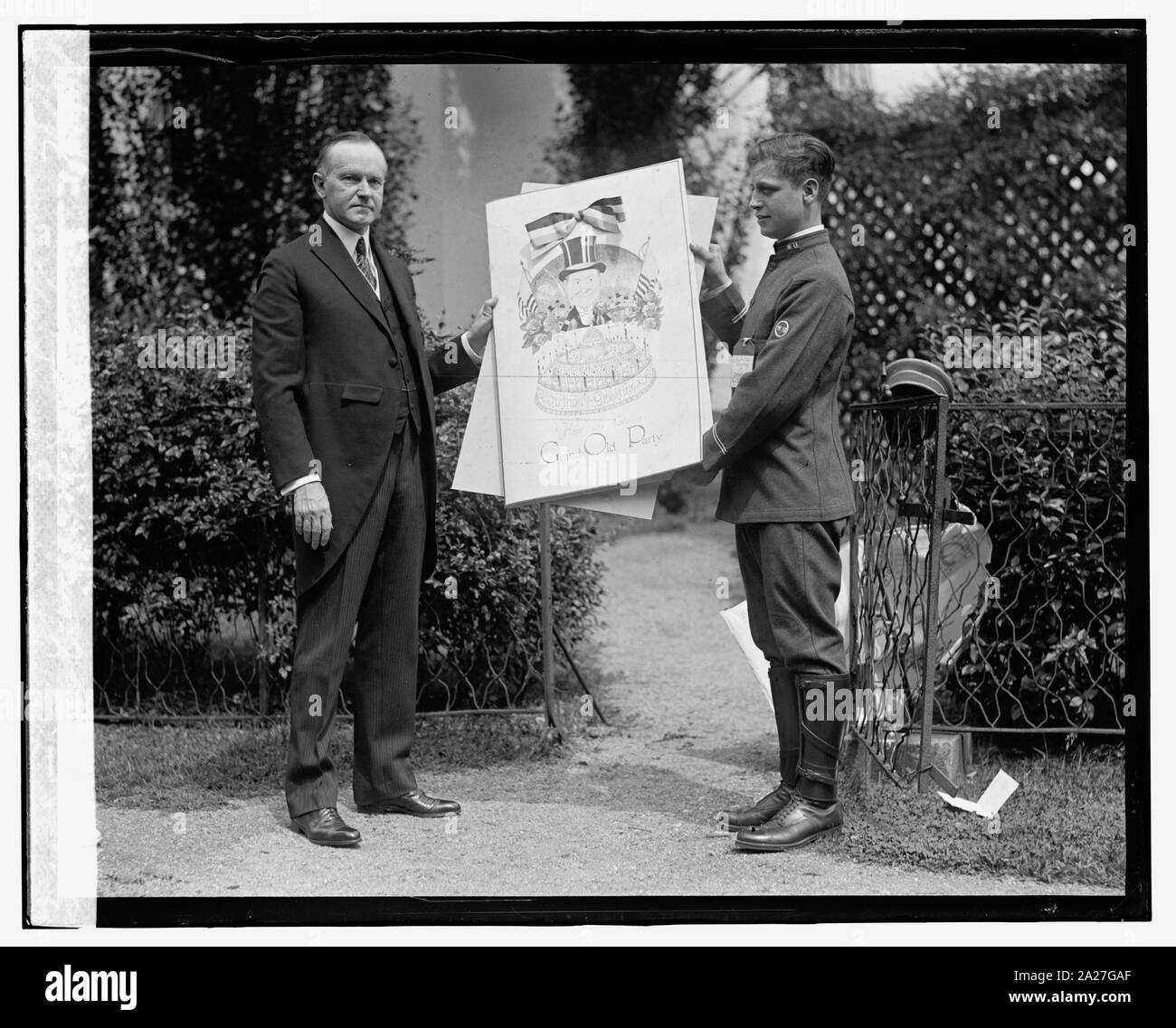 Pres. Coolidge & birthday card, 7/4/24 Stock Photo - Alamy