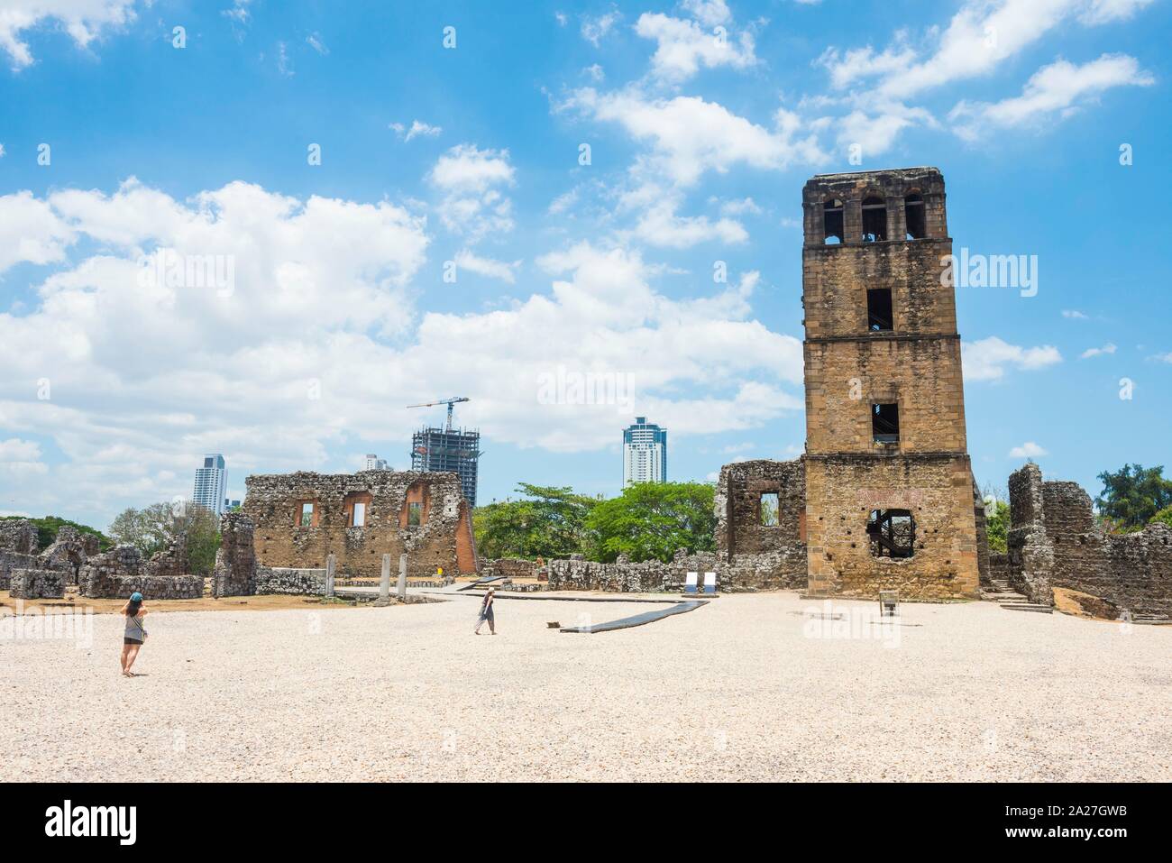 Panama Viejo, the remains of old Panama, Panama city, Panama Stock ...