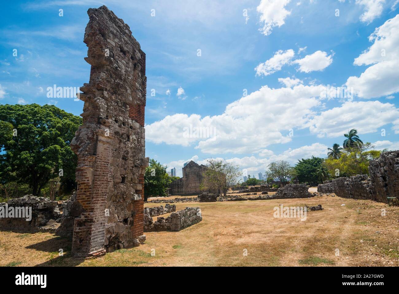 Panama Viejo, the remains of old Panama, Panama city, Panama Stock ...