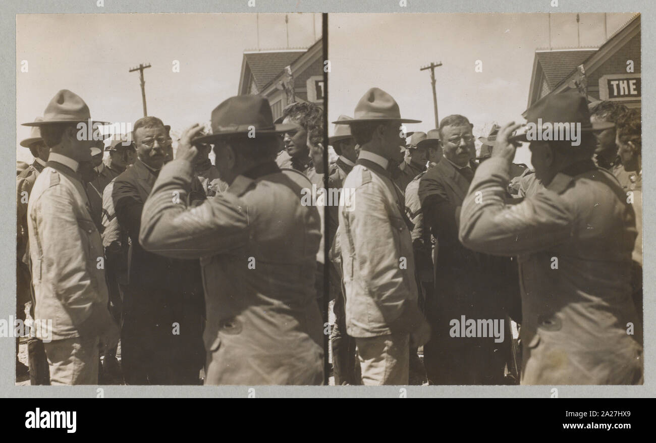 Pres. Roosevelt greeting the boys who fought in Cuba - Rough Rider ...