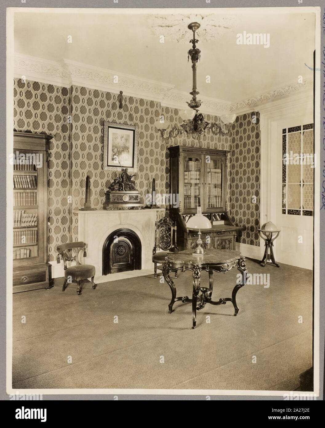 Pres. Theodore Roosevelt house, New York, library Stock Photo - Alamy