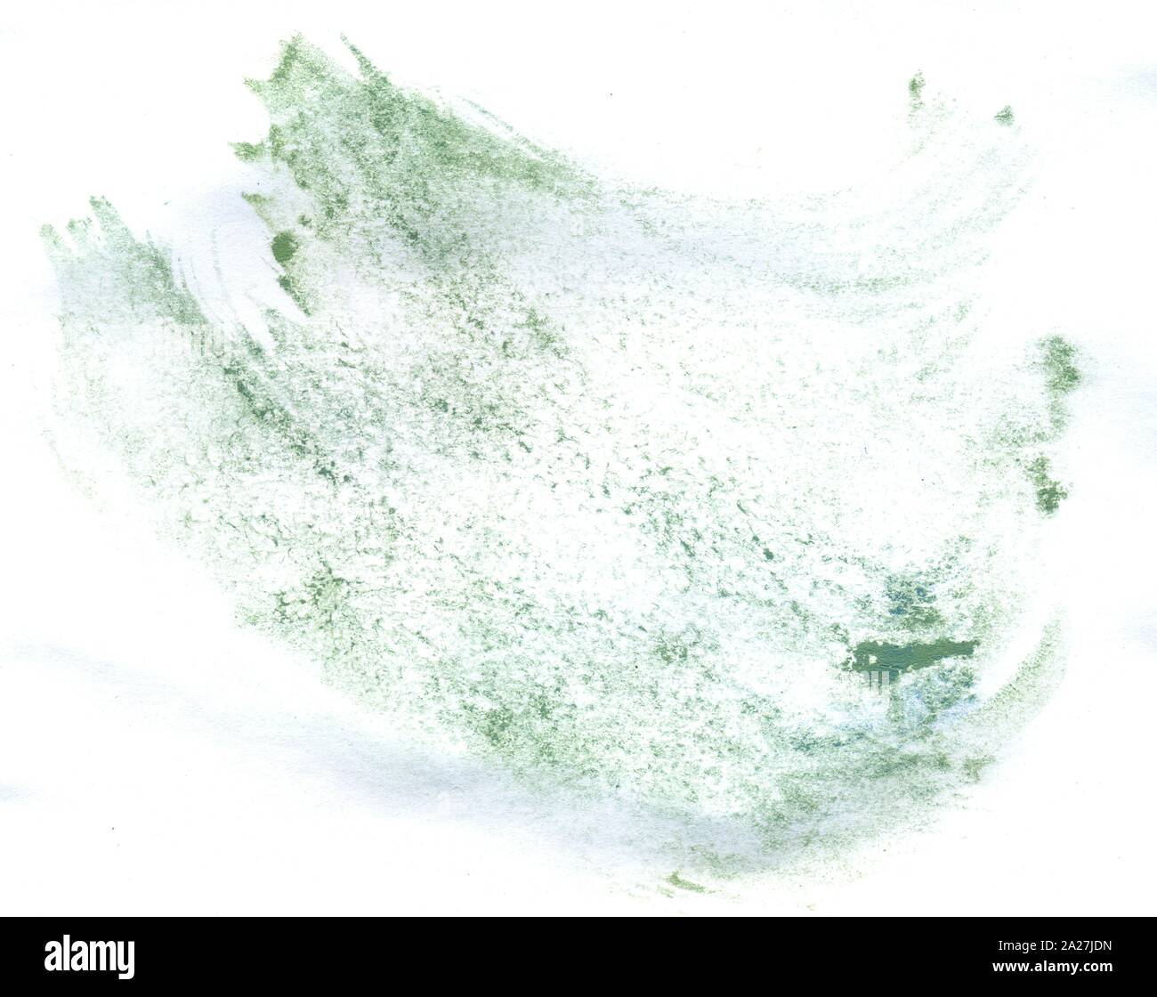 Abstract grunge gouache painting background of green color Stock Photo ...