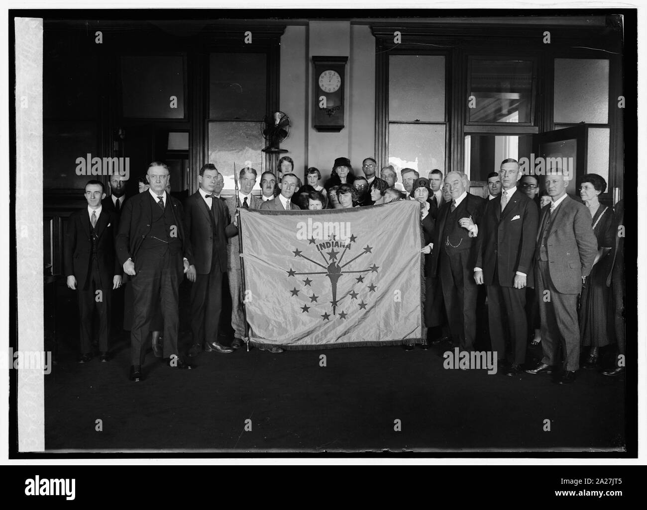 Presentation of Indiana State flag to P.M.G. New, 10/11/24 Stock Photo ...