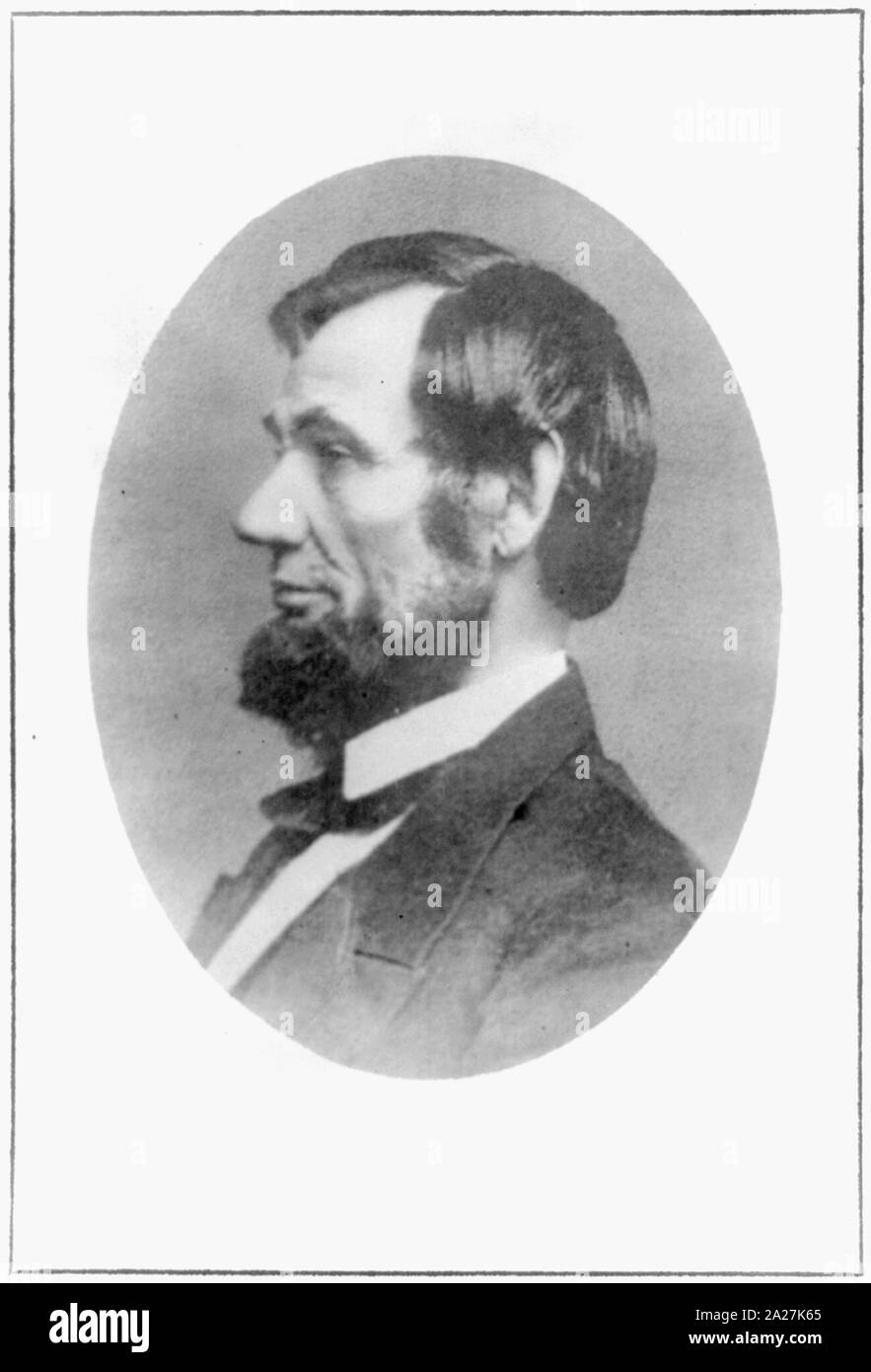 President Abraham Lincoln, profile bust, May 16, 1861 Stock Photo - Alamy