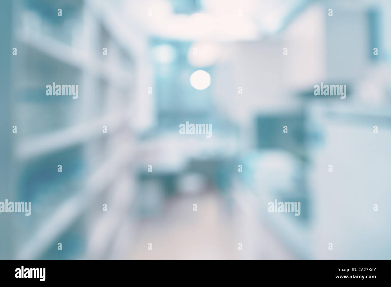 Blurred laboratory interior, scientific background with copy-space ...