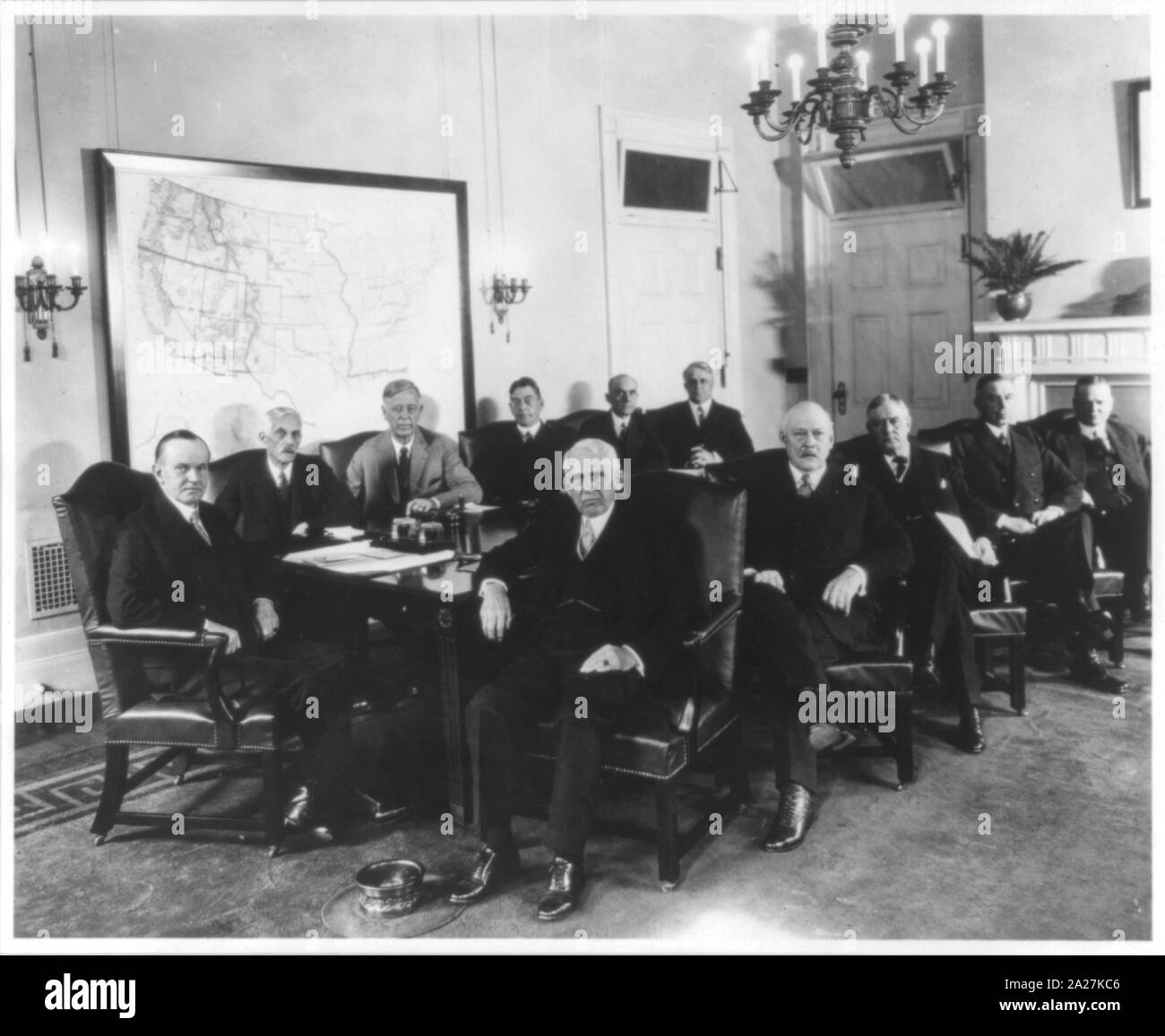 President Calvin Coolidge with his cabinet Stock Photo - Alamy
