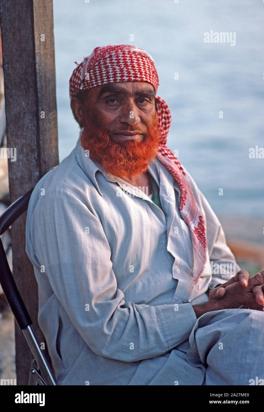 Man with red beard, Sharajh, United Arab Emirates, UAE Stock Photo - Alamy