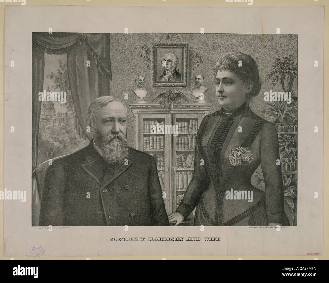 President harrison and wife hi-res stock photography and images - Alamy