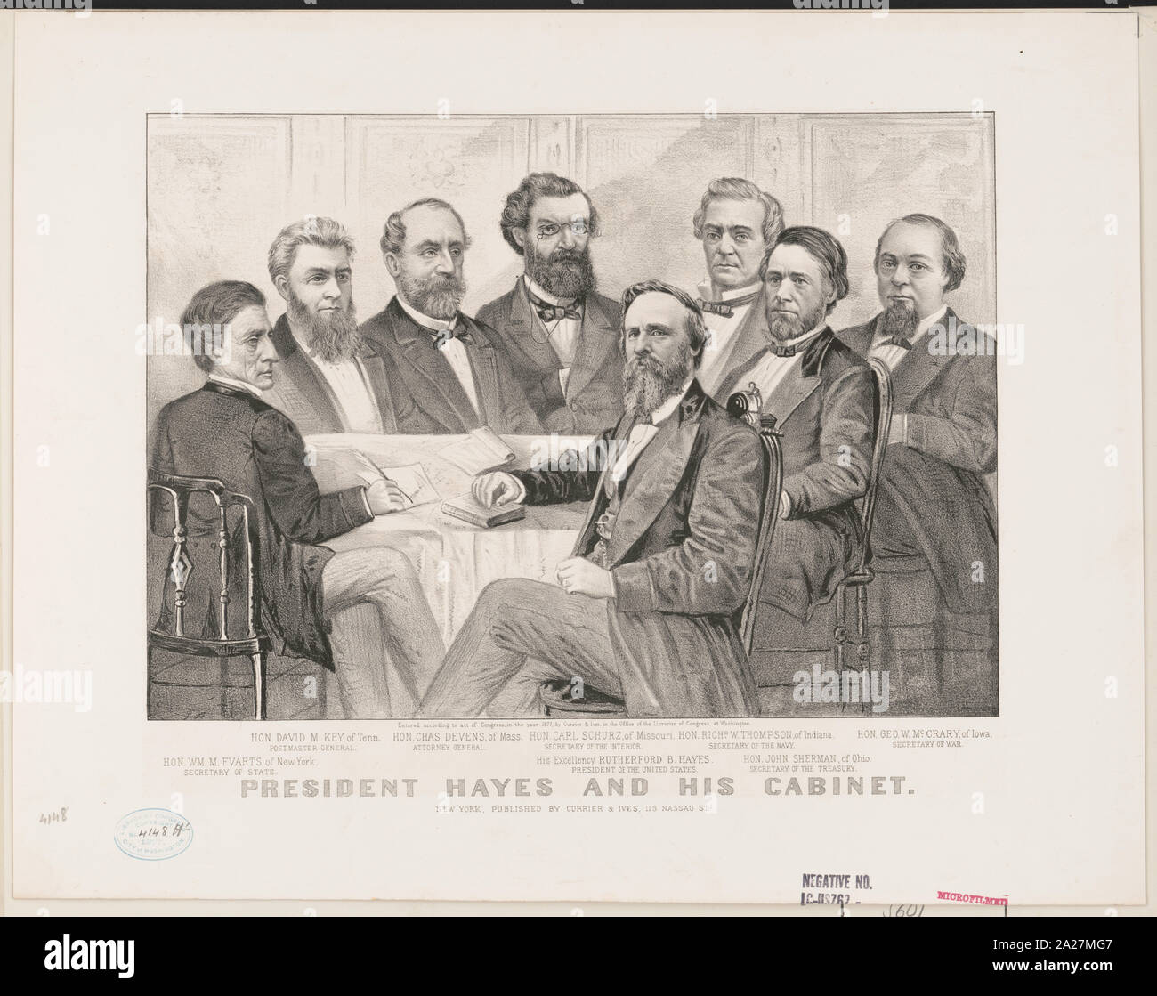 President Hayes and his cabinet Stock Photo - Alamy