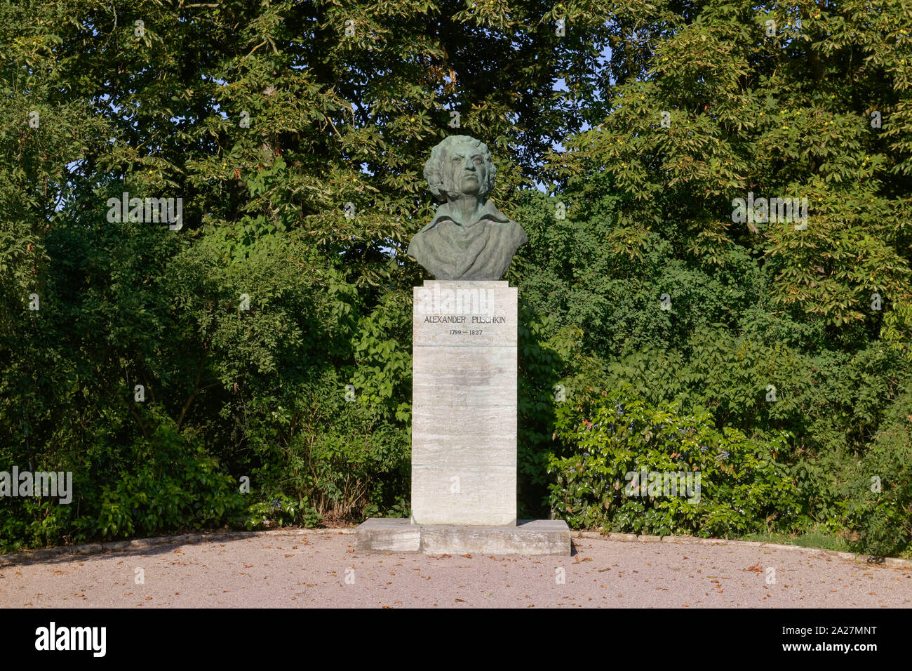 Denkmal Alexander Puschkin, Weimar, Thüringen, Deutschland Stock Photo ...